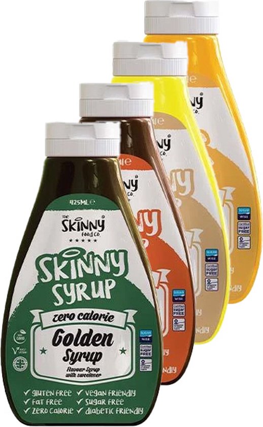 Skinny Food Co | Zero Calorie Syrup | Mixpakket I | 4 x 425ml | bol