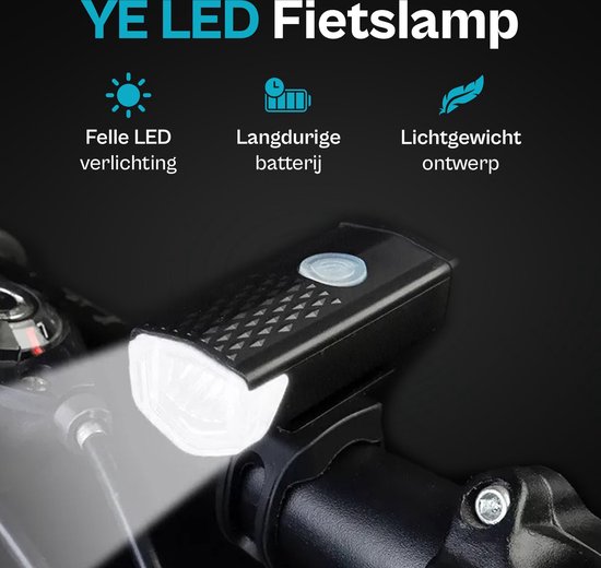 LED Fietsverlichting Set - USB Oplaadbaar Voor- en Achterlicht ...