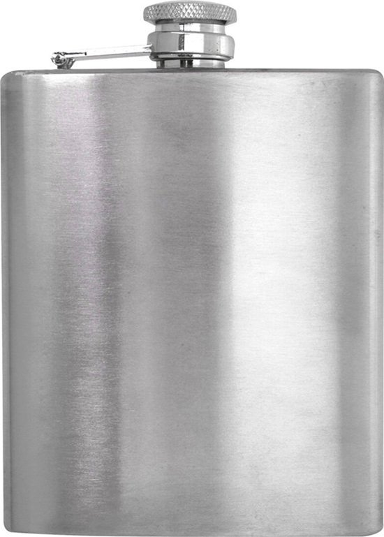 Knaak Premium RVS Heupfles met Schroefdop - 200 ml - 12 x 9 cm - Flacon ...