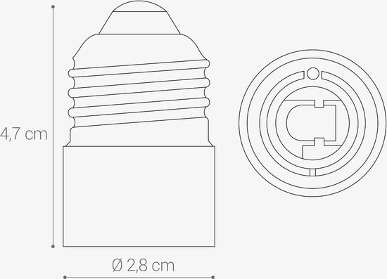 Verloopfitting E27 naar E14-4 stuks fitting omvormers - Omvormer voor verandering van... | bol