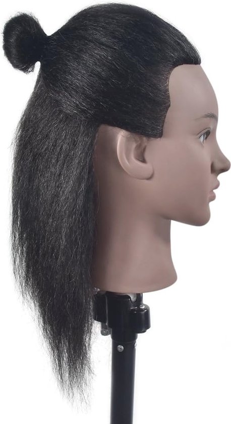 Afro Mannequin Hoofd 100% Echt Haar voor Kappers en Cosmetologie | bol