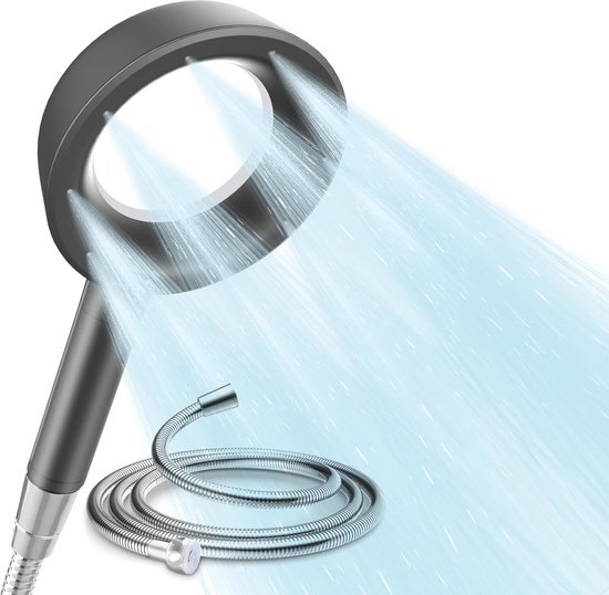 Waterbesparende douchekop met 1,5 m slang, douchekop met SPA ...