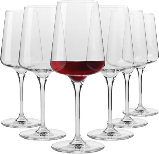 Elegante Rode Wijnglazen Set van 6 - 500 ML - Perfect voor Thuis en Feesten | bol