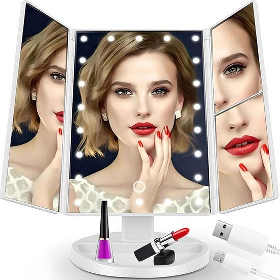 Cosmetic Mirror - 2 x 3 x Magnifying Makeup Mirror with Touch Switch ...