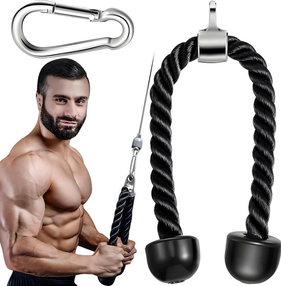 Nylon Tricep Rope Twisted Triceps Rope with Non-slip Handles and ...