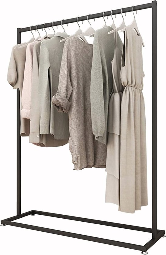 Moderne zwarte kledingrek voor slaapkamer en boetieks - Metalen ...