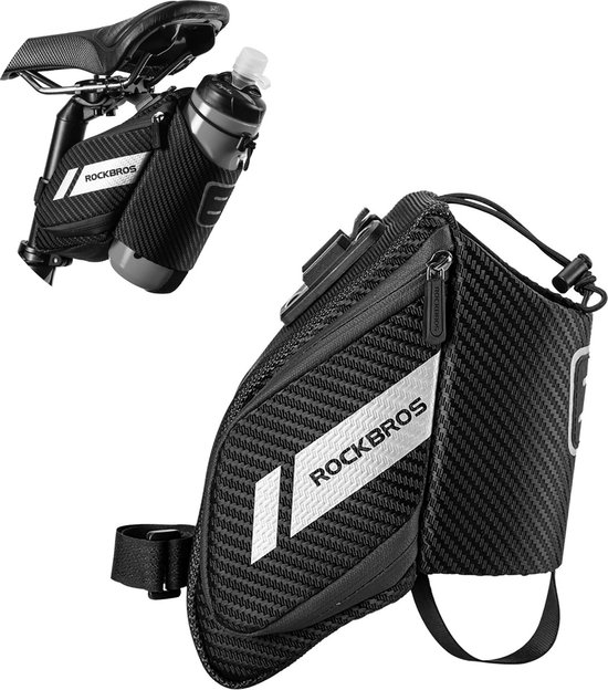 Rockbros - Zadeltas met Bidonhouder Fiets - Fietstas - Waterdicht - 1.5L -... | bol