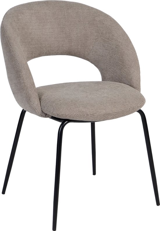 Giga Meubel Eetkamerstoel Julius - Taupe Stof - 60x56x79cm - Set van 2 ...
