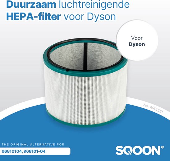 SQOON® Filter geschikt voor luchtreiniger Dyson DP01 /DP03/HP00/HP02 ...