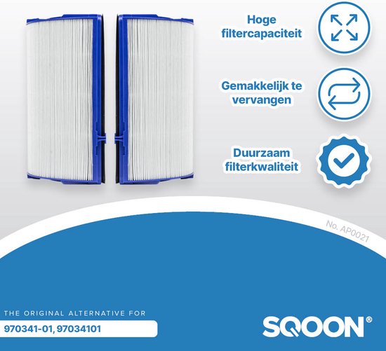 SQOON HEPA filter voor Dyson Pure Hot+Cool HP06 - H12 PTFE ...