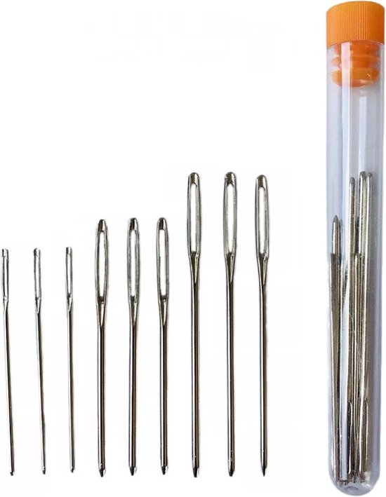 Naalden Met Oog Set - 9 stuks - 3 Maten - Breinaalden - Open Oog ...