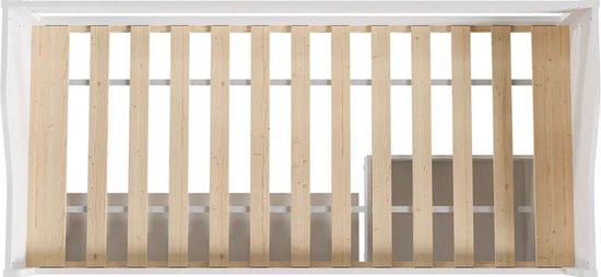 1 persoons bed Nalu - Wit - 90 x 200 cm | bol