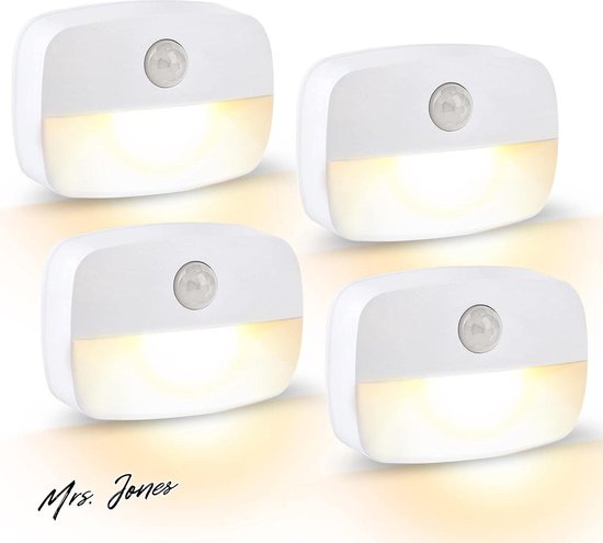 Mrs. Jones Led-nachtlampje met bewegingsmelder en batterij voor binnen ...