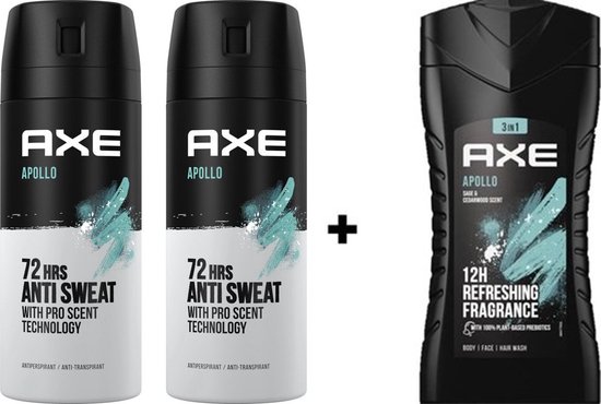 AXE Apollo SET - Deo Spray Dry / Douchegel | bol