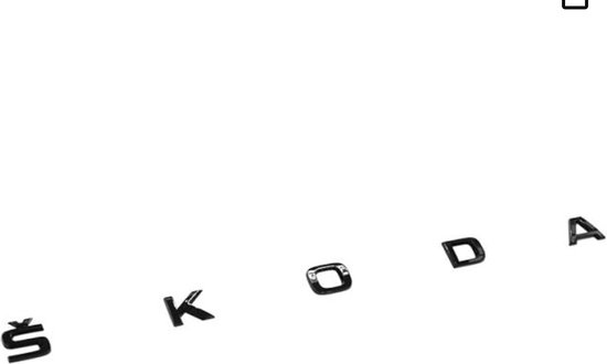 Skoda logo embleem letters zwart | bol