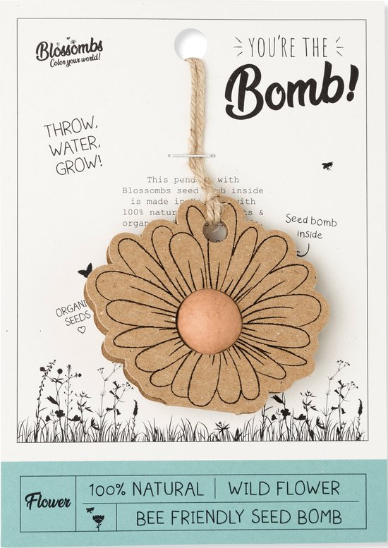 Blossombs Wenskaart met Zaadbom - You're The Bomb! - Hanger met ...