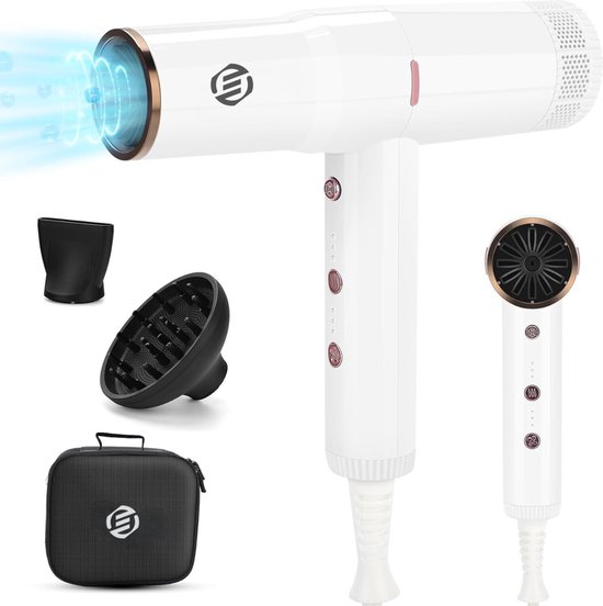 Equivera Föhn met Diffuser - Krullenfohn - Ionen technologie ...