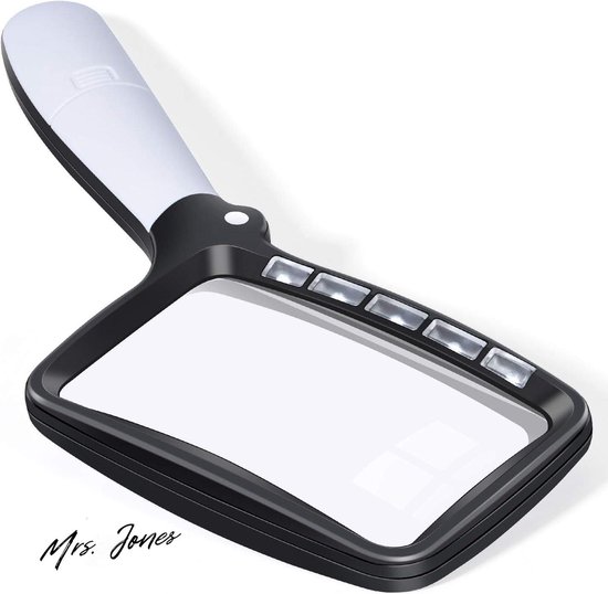 Mrs. Jones Leesloep inklapbaar groot 5 leds vergrootglas met licht 2 ...