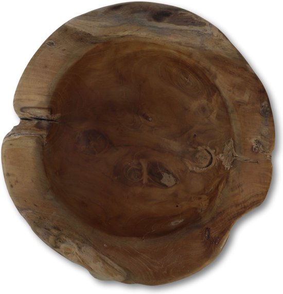 Houten Schaal van Teak Hout - Fruitschaal - Decoratieve Schaal van ...