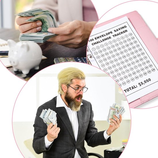 Budgetplanner ringband A5 - Spaarboek voor geld - Budgetbinder leer ...