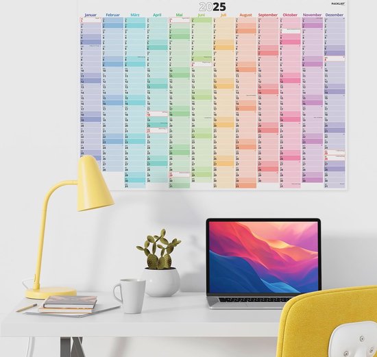 Grote Wandkalender 2025 - Jaarkalender en Jaarplanner in Posterformaat ...