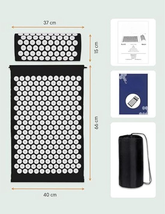 Equivera Spijkermat - Spijkermat - Spijkerbed - Acupunctuur Kussen ...