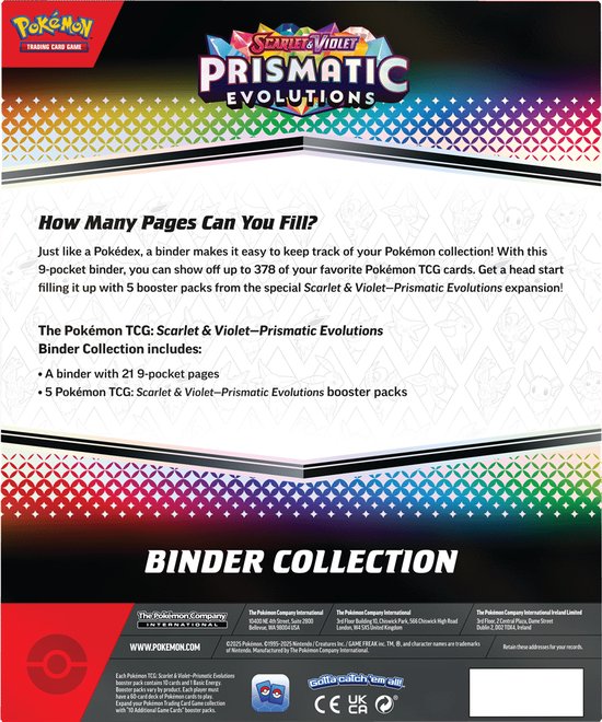 Pokémon Scarlet & Violet Prismatic Evolutions Binder Collection | bol