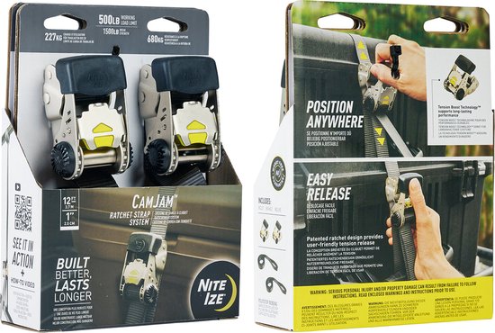 Nite Ize CamJam Ratchet Strap Small 2 pack | bol