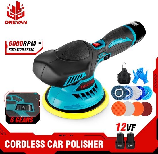 Draadloze Polijstmachine Onevan - Auto polijstmachine - Poets machine ...