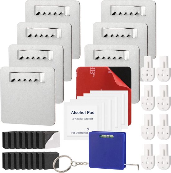 Zelfklevende Fotohanger Set voor Zware Foto's – 8 Stuks met Mini ...