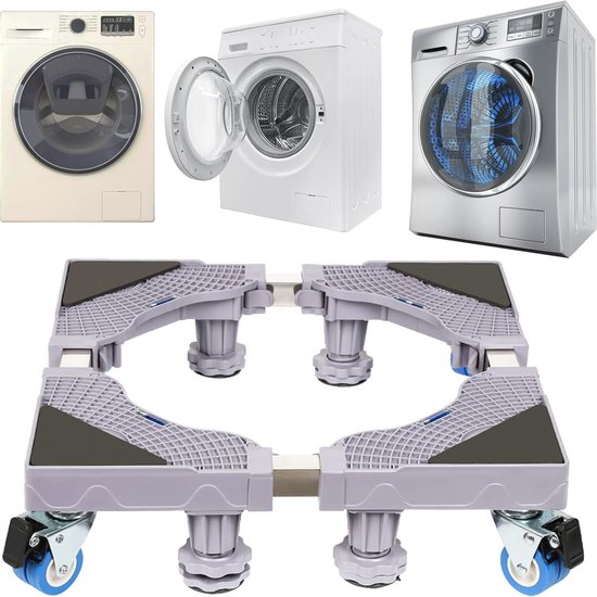Verstelbare wasmachine sokkel met wielen en poten - Mobiele standaard ...