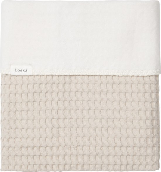 Koeka wiegdeken cotton fleece wafel Amsterdam sand 100x75 | bol