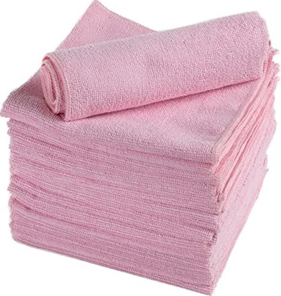 KURTT microvezeldoekjes professional - roze - 10 stuks - 40x40cm ...
