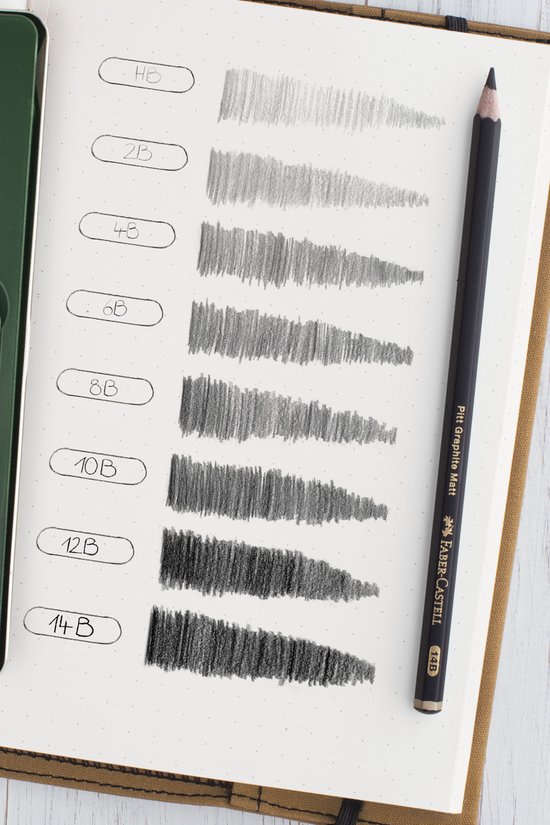 Faber-Castell grafietpotloden set - Pitt Mat - set 3 potloden HB-2B-4B ...