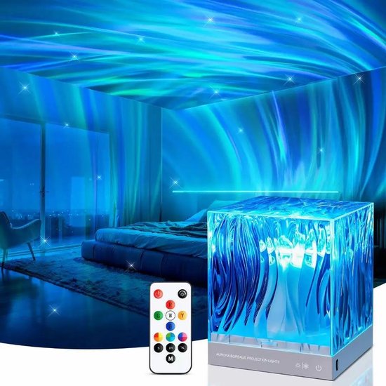 Nique Noorderlicht Projector - Northern Light - Cube Lamp - Wave Lamp ...