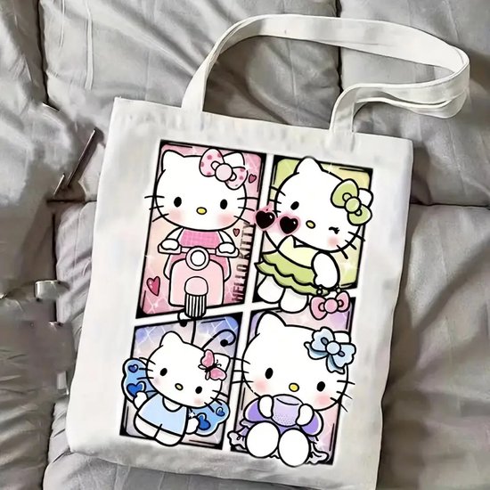 Hello Kitty - Sanrio - totebag/tas - boodschappentas - schooltas | bol