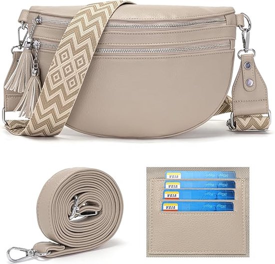 Heuptas voor dames, chic, zwart, grote schoudertas, voor dames, kleine ...