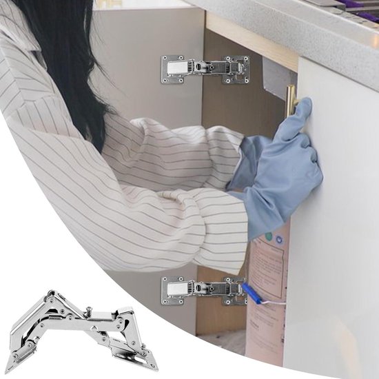 4 stuks Opschroef scharnieren - 180 graden openingshoek - inklapbaar ...