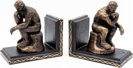 De Denker Boekensteun - Gietijzer Beeld - De Denker Beeldje - Rodin ...