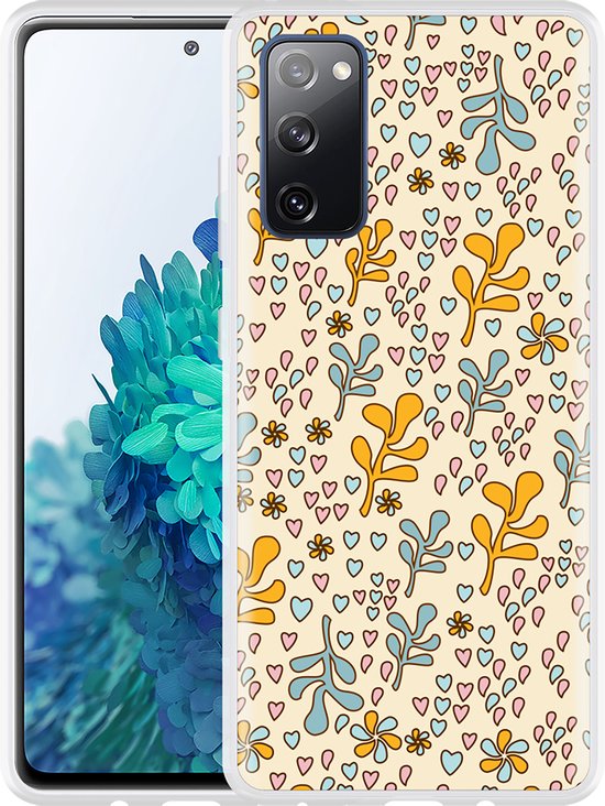 Cazy Hoesje geschikt voor Samsung Galaxy S20 FE - Doodle Flower | bol