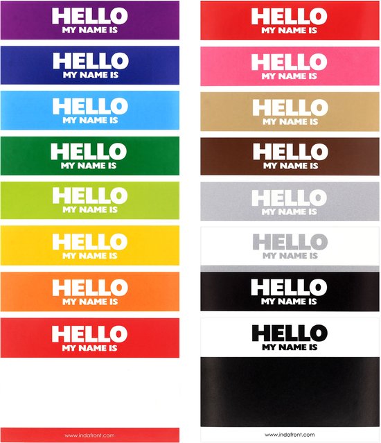 Hello My Name is Stickers - Mix Pack - 80 stuks | bol