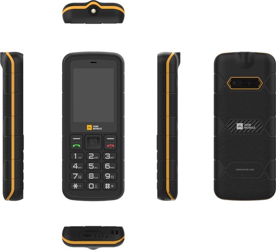AGM Mobiles - M9 - Dual SIM - Robuuste telefoon -IP69 - Zwart - 4G LTE ...