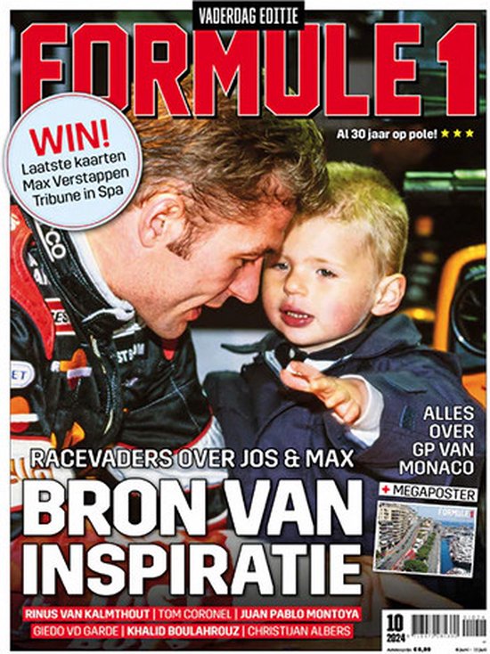 FORMULE 1 2024 SPECIAL VADERDAG EDITIE TIJDSCHRIFT GRATIS POSTER F1 ...