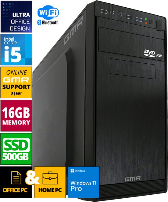 Intel Compleet Desktop PC | Intel Core i5 | 16 GB RAM | 512 GB SSD ...