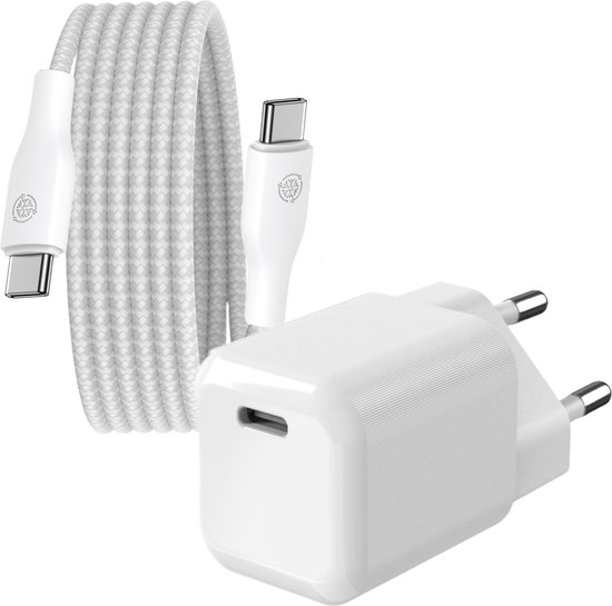 Mini USB C Adapter met USB C naar USB C Kabel - 3 Meter - 30W Snellader ...