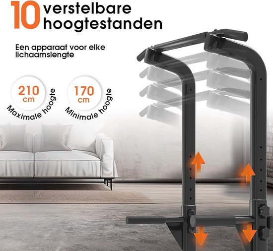 DH FitLife Power Tower Station - Krachttoren - 10 verstelbare ...