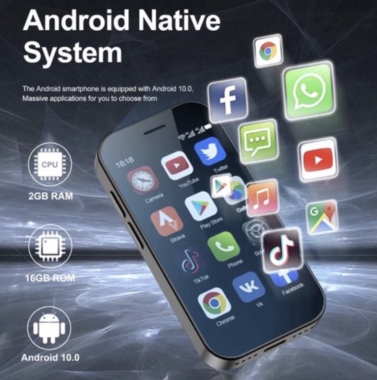 Medj - Mini smartphone- mobiele telefoon- superkleine -klein -4G -Snelste -mini- gsm... | bol