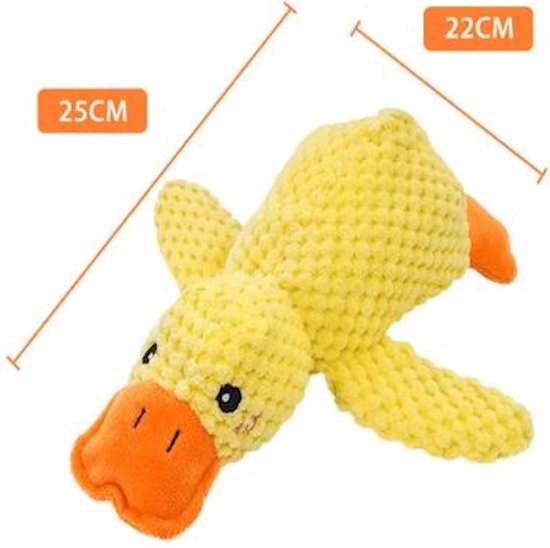 Rustgevende Hondenknuffel - Gele Eend - Geel - Hond - Knuffel - Duck ...