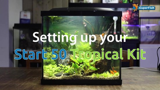 SuperFish Start 30 Tropical Kit Aquarium - Voor vissen - 27 L - Zwart | bol