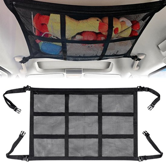 Ceiling Cargo Net Pocket - Universal Luggage Net Storage - Zipper Truck ...